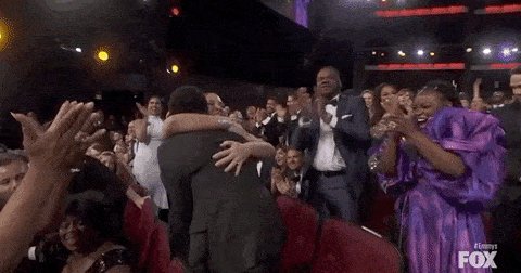 Standing Ovation Hug GIF by Emmys - Find & Share on GIPHY