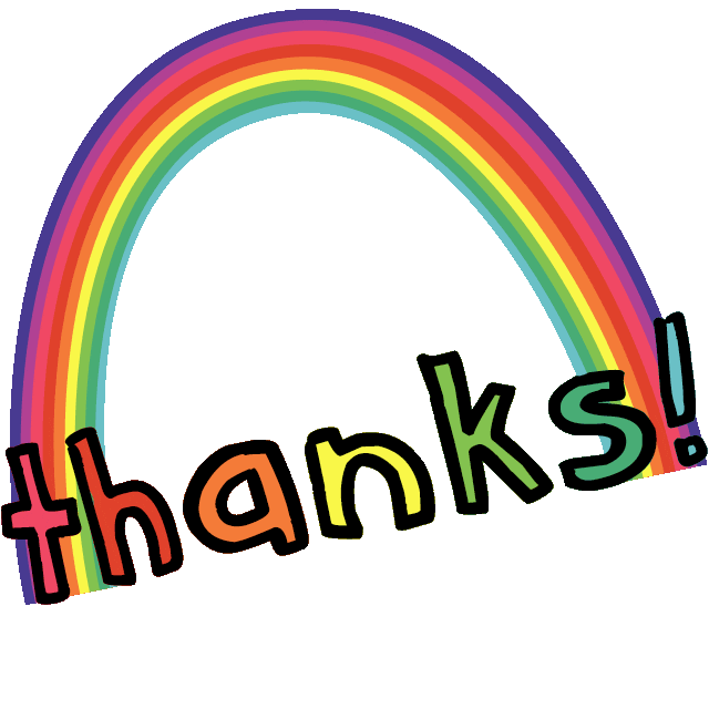Rainbow Thank You Sticker for iOS & Android | GIPHY