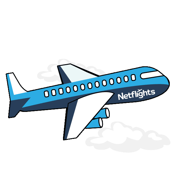 Travel Flying Sticker by Netflights for iOS & Android | GIPHY