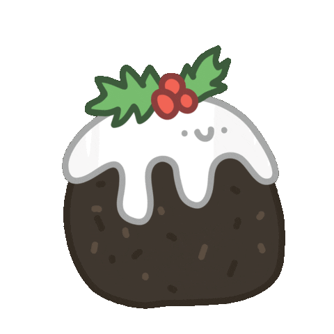 Christmas Pudding Sticker by TeaBag for iOS & Android | GIPHY