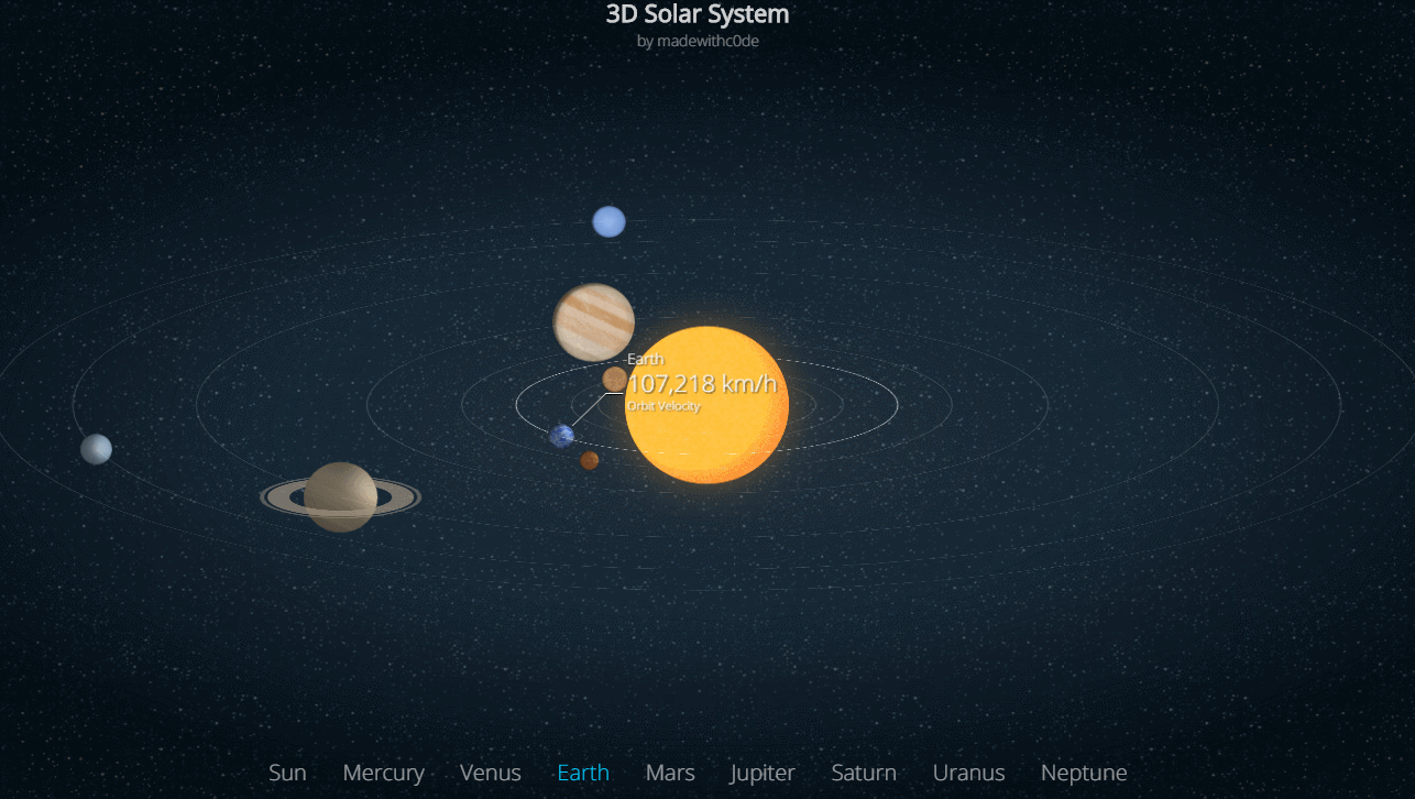 Solar System Gif Animation