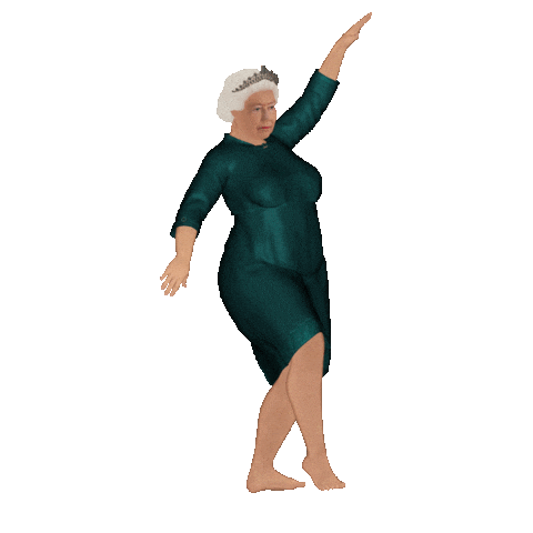 Queen Elizabeth Dance Sticker by Aziz AlNasrallah Media for iOS ...