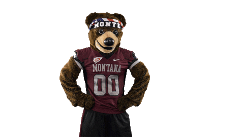 Football Mascot Sticker by Montana Grizzlies for iOS & Android | GIPHY