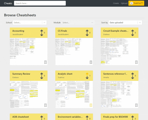 GitHub - Tomashiwa/Cheato: A website to create, host and share your ...