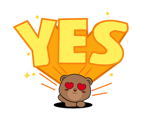 Teddybear Yes Sticker by hippypotter for iOS & Android | GIPHY