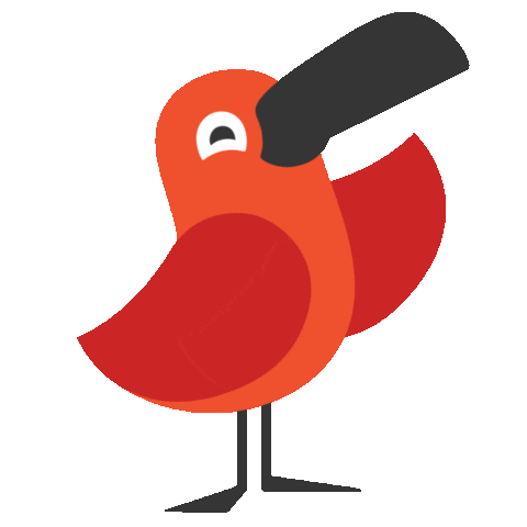 Red Bird Sticker by Cambly for iOS & Android | GIPHY