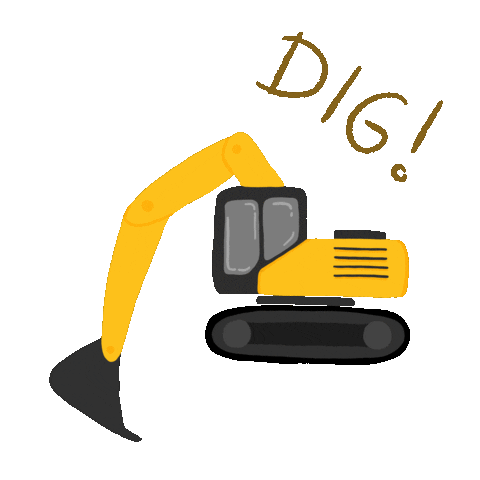 Dig Excavator Sticker for iOS & Android | GIPHY