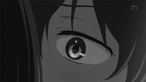 Anime Girl Monochrome Find And Share On Giphy