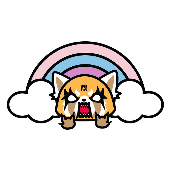 Rainbow Rage Sticker by aggretsuko for iOS & Android | GIPHY