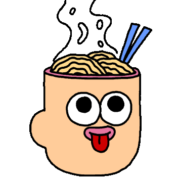 Brain Food Noodles Sticker by Cartuna for iOS & Android | GIPHY
