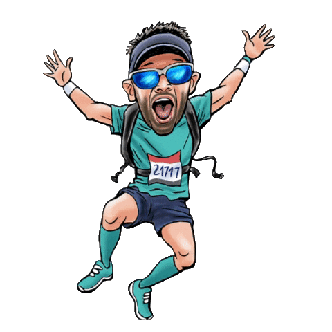 Run Running Sticker by eBibs for iOS & Android | GIPHY