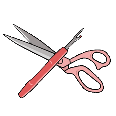 Scissors Sew Sticker by SELFTAILOR for iOS & Android | GIPHY