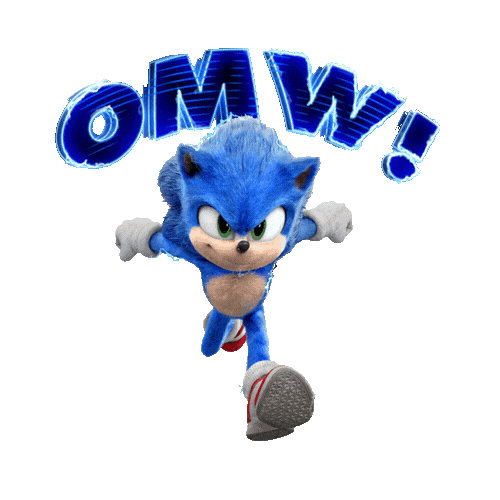 On My Way Running Sticker by Sonic The Hedgehog for iOS & Android | GIPHY