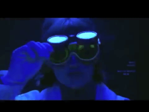 This investigator using goggle for their goggles. : gifs