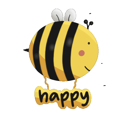 Happy Bumble Bee Sticker for iOS & Android | GIPHY