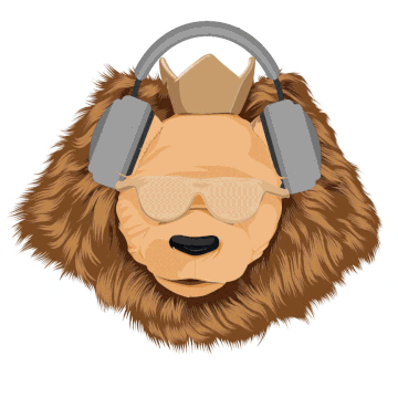 Lion Headphones GIF by King Beats Fitness - Find & Share on GIPHY