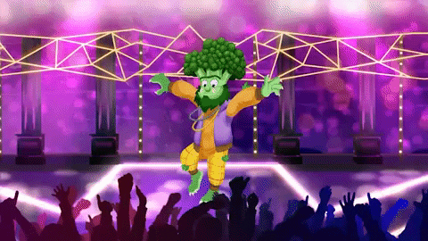 Broccoli Dancing GIF by The Masked Singer - Find & Share on GIPHY