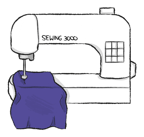 Sew Do It Yourself Sticker by Tolly Dolly Posh for iOS & Android | GIPHY