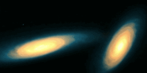 Colliding Galaxies Gif
