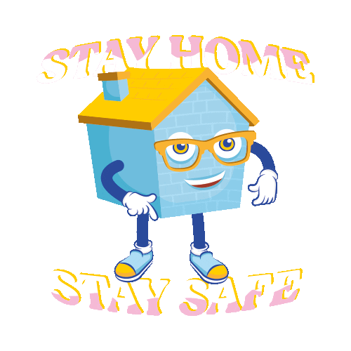 Stay Home Sticker by Asher reesha for iOS & Android | GIPHY