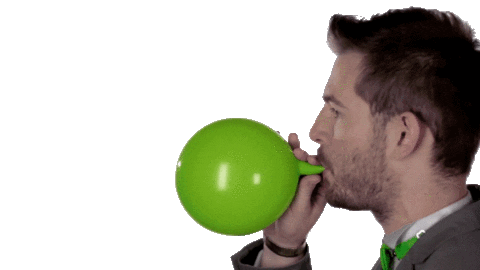 Balloon Blowing Up Sticker by Bright Light Bright Light for iOS ...