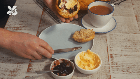 Cream Tea Vegan GIF by National Trust - Find & Share on GIPHY