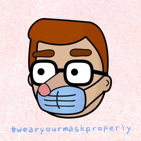 Mask Stay Safe GIF by Kev Lavery - Find & Share on GIPHY