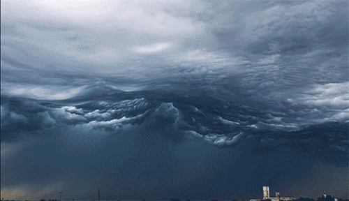 Time Lapse of Storm Cloud Waves | GIPHY