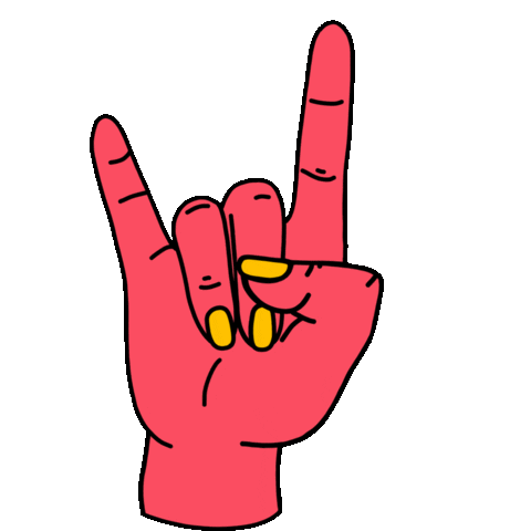 Rock Hand Sticker by Fender for iOS & Android | GIPHY