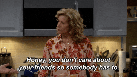 Nancy Travis Dont Care GIF by Last Man Standing - Find & Share on GIPHY