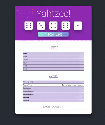 GitHub - christianhubbard/Yahtzee: A game of Yahtzee!