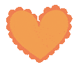 Heart Orange Sticker by karenthaco for iOS & Android | GIPHY