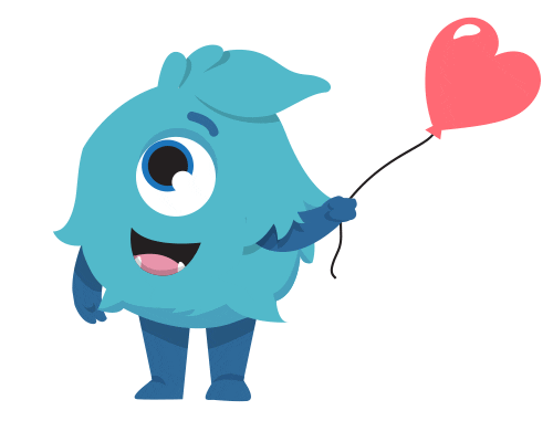 Happy Monster Heart Sticker by ClassDojo for iOS & Android | GIPHY