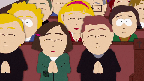 Audience Praying GIF by South Park - Find & Share on GIPHY