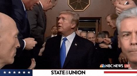 Donald Trump GIF by State of the Union address 2018 - Find & Share on GIPHY