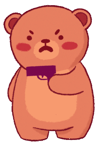 Angry Bear Sticker by Alyssa De Asis for iOS & Android | GIPHY