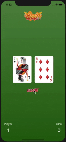 GitHub - abdallah159/WarCardGame-study: WarCardGame using Swift 4 and IOS