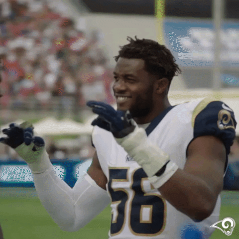 National Football League Smile GIF by Los Angeles Rams - Find & Share ...