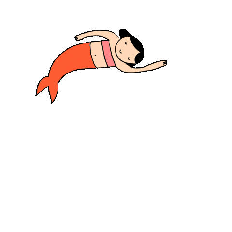 Fun Swimming Sticker by Mia Page for iOS & Android | GIPHY