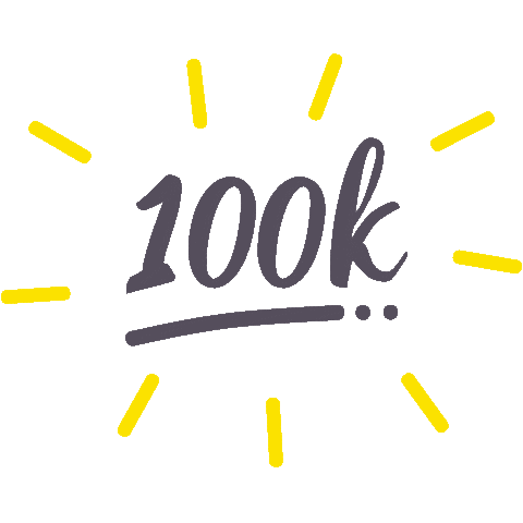 100K Follower Sticker by Springlane GmbH for iOS & Android | GIPHY