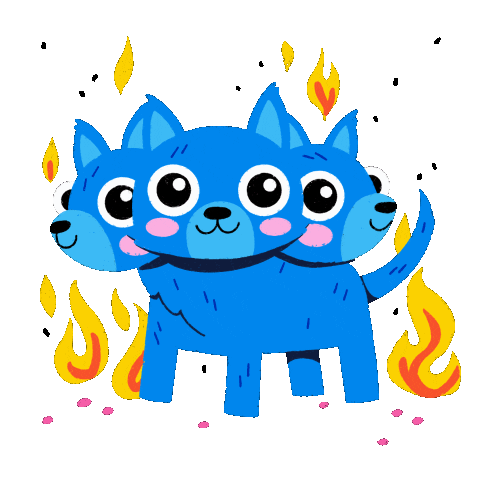 Dog Fire Sticker for iOS & Android | GIPHY