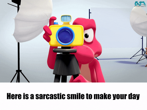 A sarcastic smile to make your day. : gifs