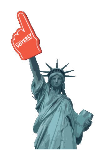Statue Of Liberty Politics Sticker by Voterly for iOS & Android | GIPHY