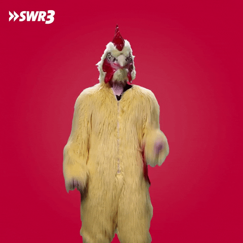 Happy Chicken GIF by SWR3 - Find & Share on GIPHY