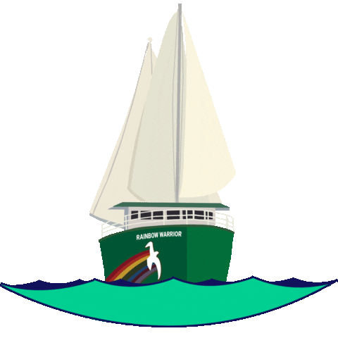 Rainbow Warrior Greenpeace Sticker by People vs Oil for iOS & Android ...