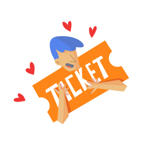 Ptunto Ticket Sticker for iOS & Android | GIPHY