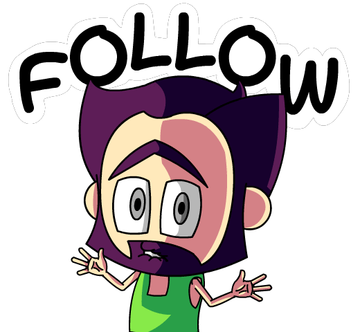 Follow Me Cartoon Sticker for iOS & Android | GIPHY