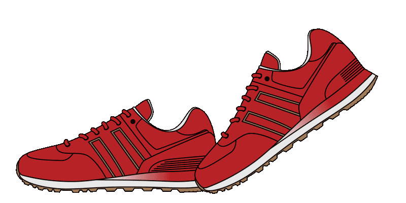 Red Shoes Sneakers Sticker by TWINOAKS for iOS & Android | GIPHY