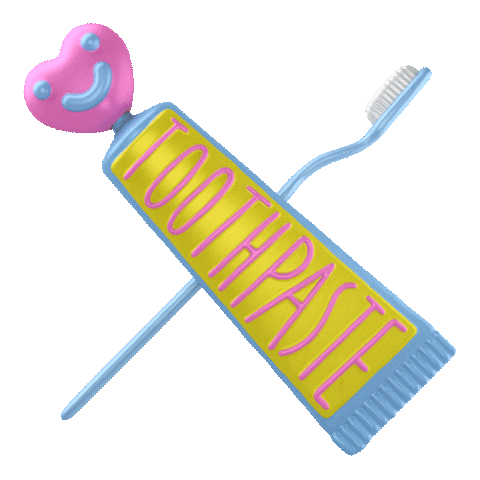 3D Toothpaste Sticker by Gutless Wonder for iOS & Android | GIPHY