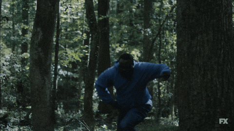 Get Out Running GIF by Atlanta - Find & Share on GIPHY